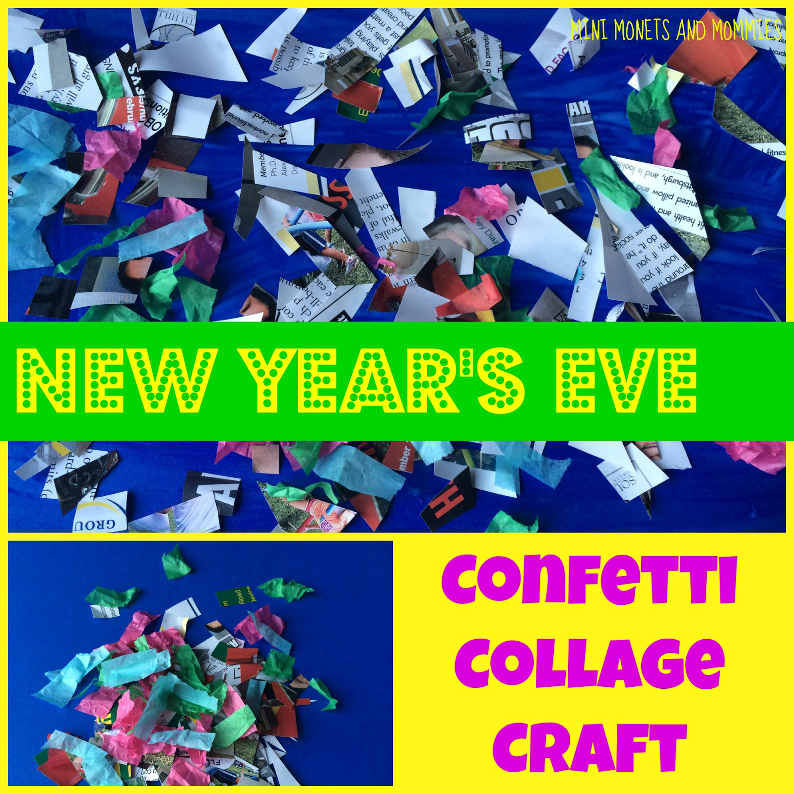 Mini Monets and Mommies: New Year's Eve Confetti Kids' Craft