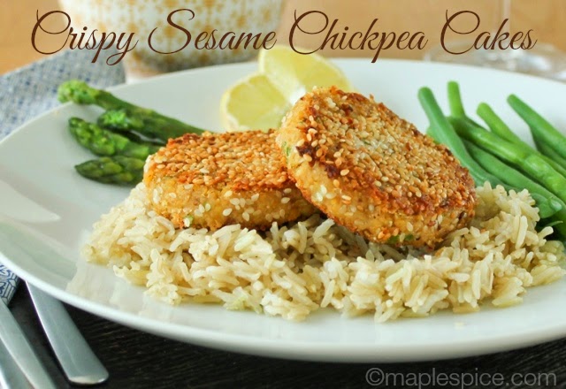 maple•spice: Crispy Sesame Chickpea Cakes