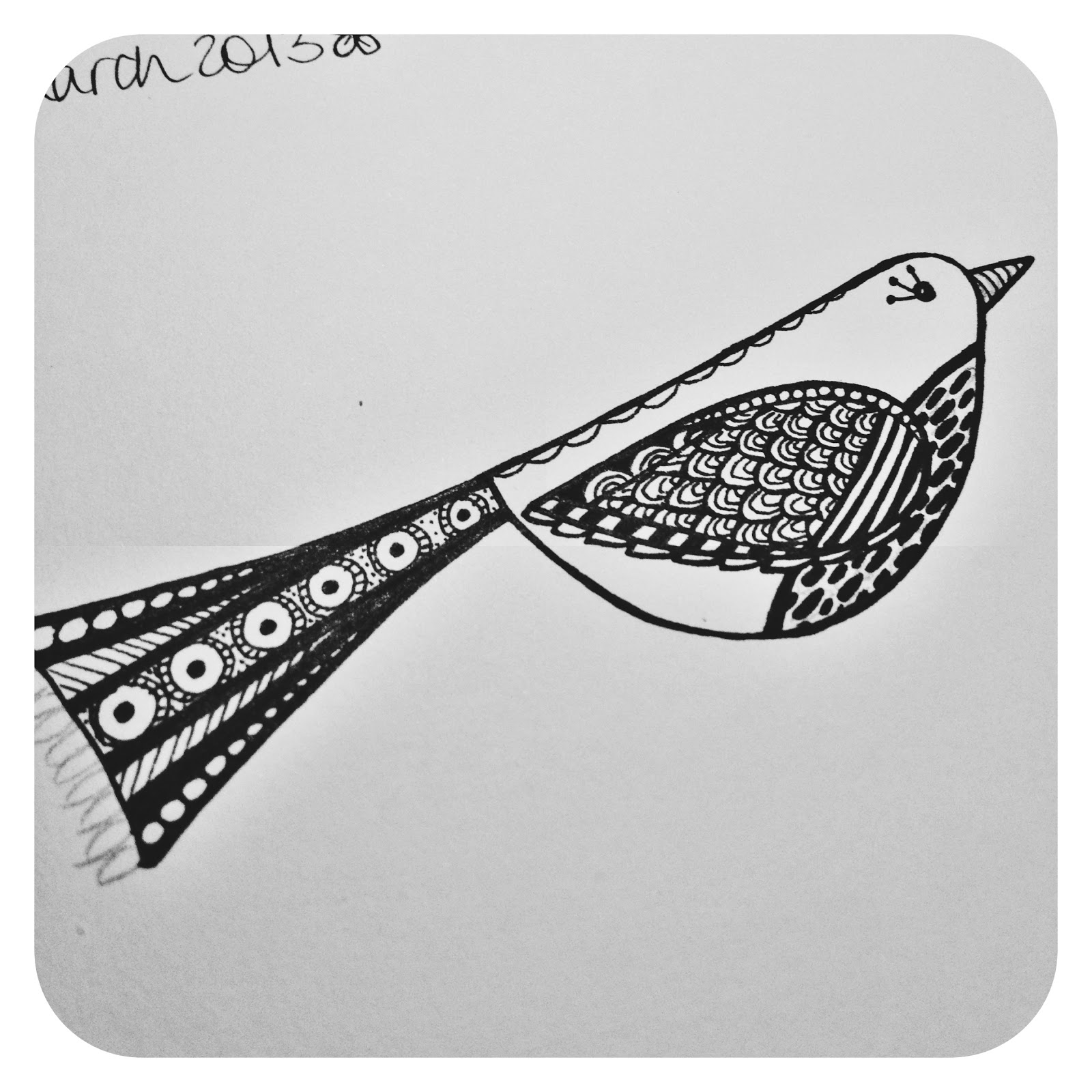 Ditsy Bird Designs: Paper cut bird card