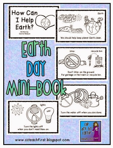 Clip Art by Carrie Teaching First: Earth Day Mini Book