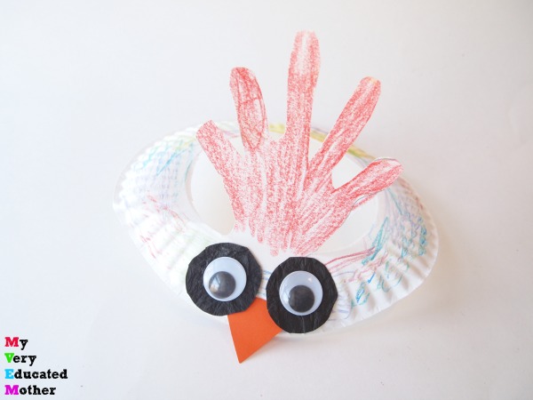 Kids Craft: Rooster Paper Plate Headbands