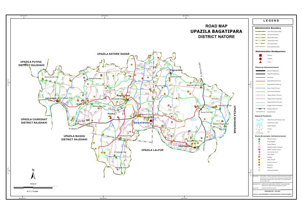 Mouza & Land Use Maps of Bagatipara Upazila, Natore, Bangladesh ...