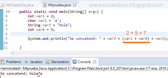 Octaedrus - Capacitaciones y Servicios: Operadores en Java