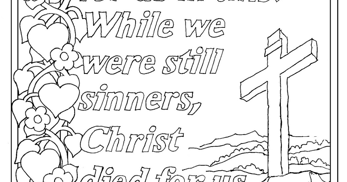 Romans 8 28 Coloring Page Sketch Coloring Page
