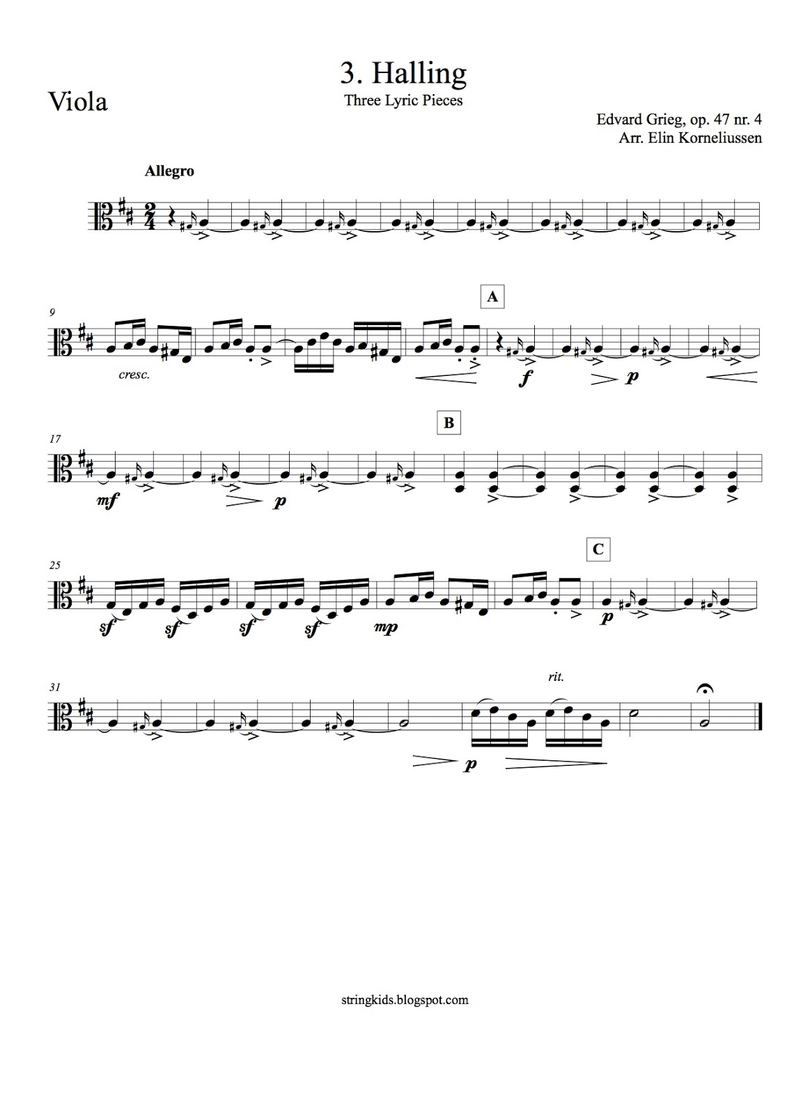 String Kids Orchestra: Grieg: Three Lyric Pieces – 3. Halling