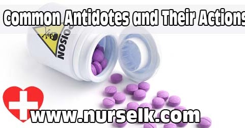 Common Antidotes and Their Actions | Nurselk.com