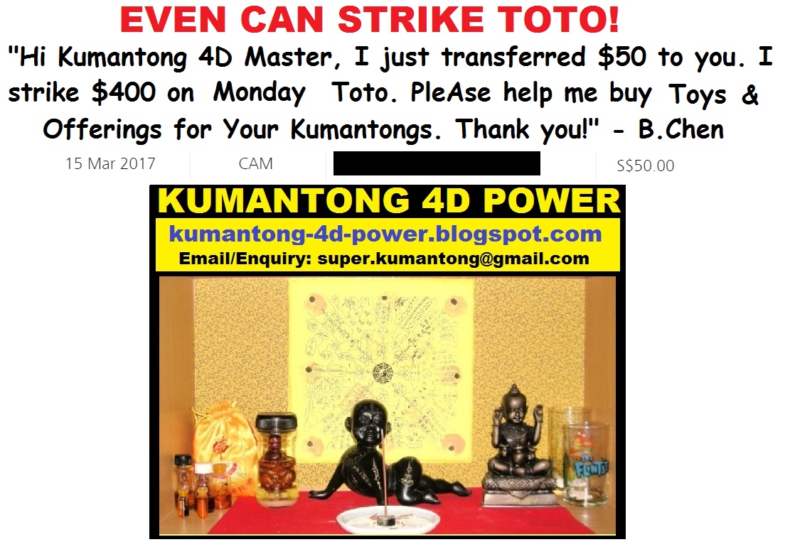 Kumantong 4D Power Testimonials: I Strike $400 on Monday Toto