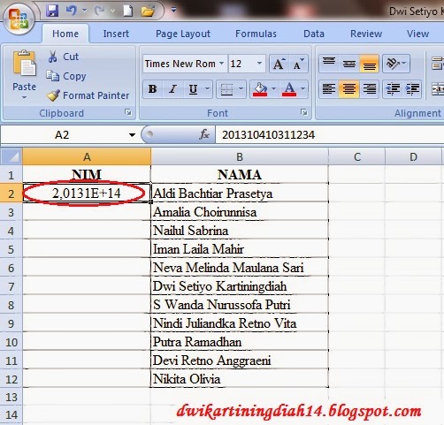 My BLog \(´ `)/ \(´ `)/ \(´ `)/: Format Cells Pada Microsoft Excel