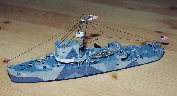 el petate del marinero: USS Admirable (AM-136) maqueta de papel