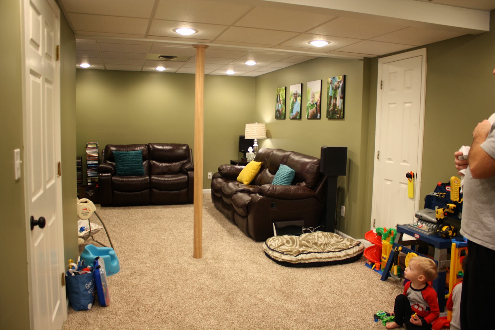 more than 9 to 5...my life as "Mom": Basement Renovation: From Drab to Fab