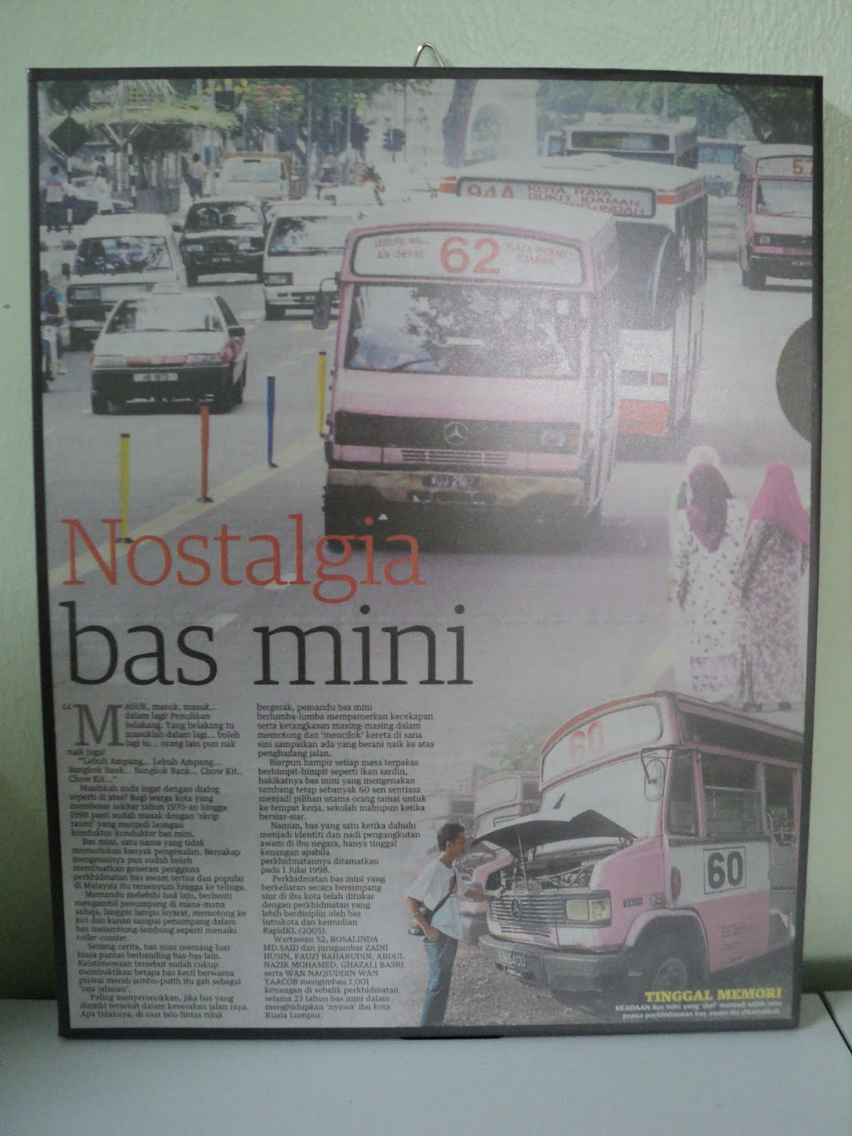 KOLEKSI PAK MAT TAHIR BARANGAN OLD SKOOL: Nostalgia bas mini KL..