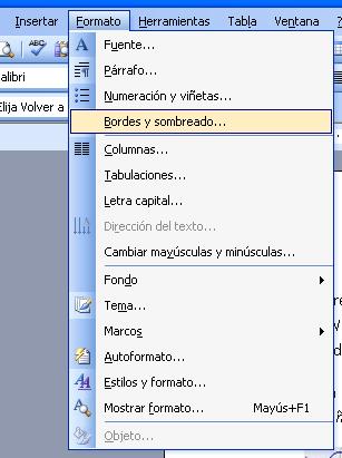 El Aula Ofimática: Bordes y Sombreado en Word