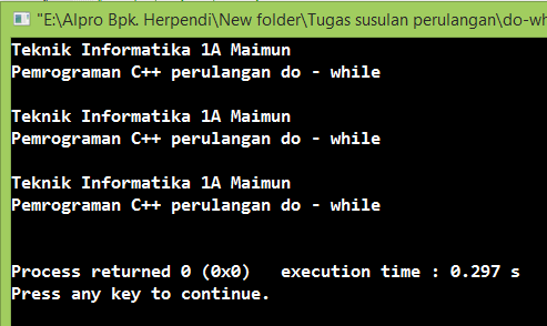 Contoh Proses Perulangan (looping) for, goto, while, do-while, break ...
