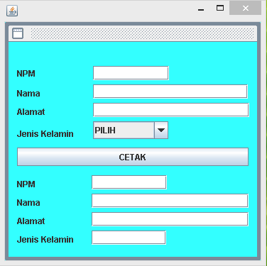 Tutorial : Latihan 1 Membuat Desain Form | Sistem Informasi