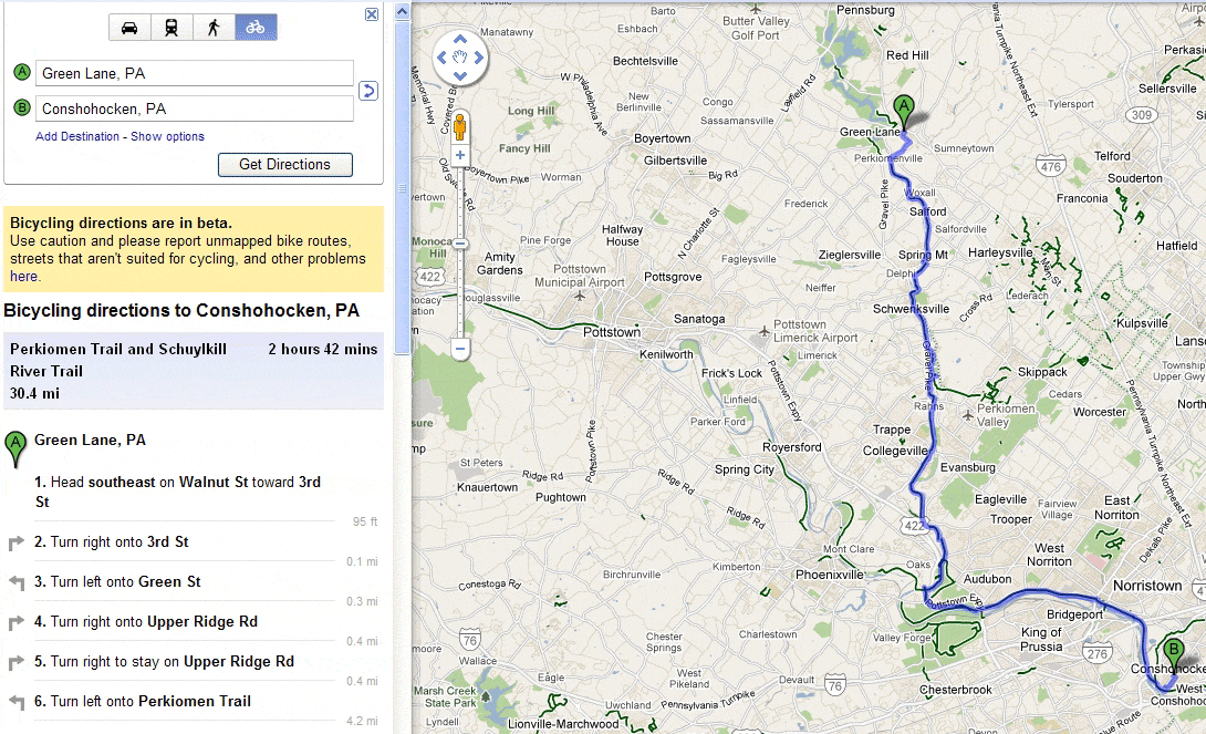 Map of the Week: Bicycling on the Google Trails
