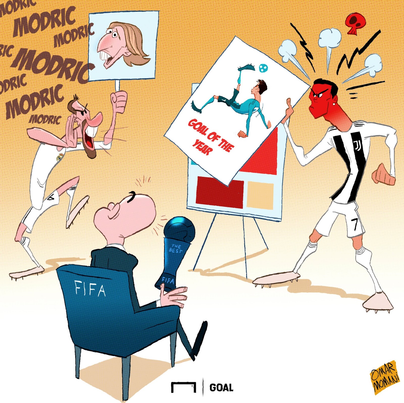 Omar Momani cartoons: Modric vs marketing