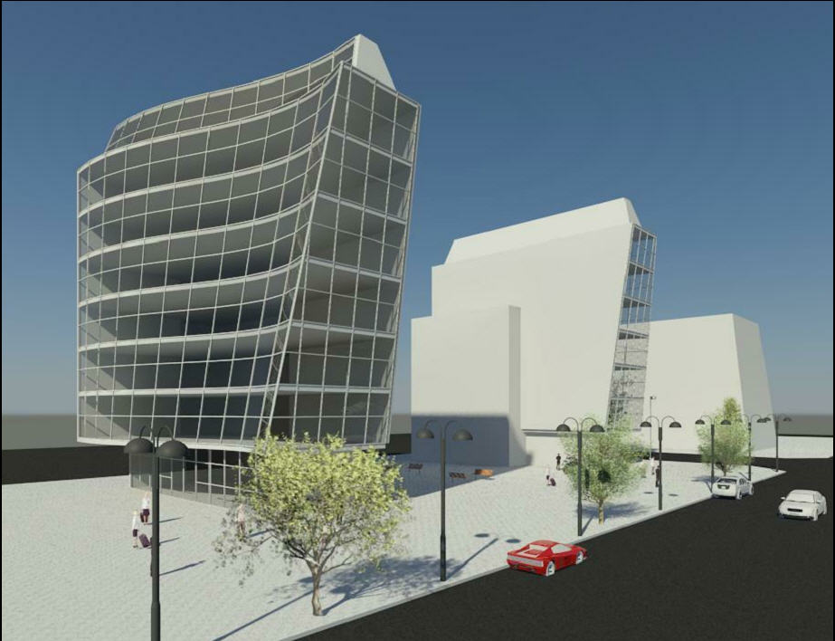 Modelado en Revit, Max, Photoshop y otros: Edificio por Masa (Revit)