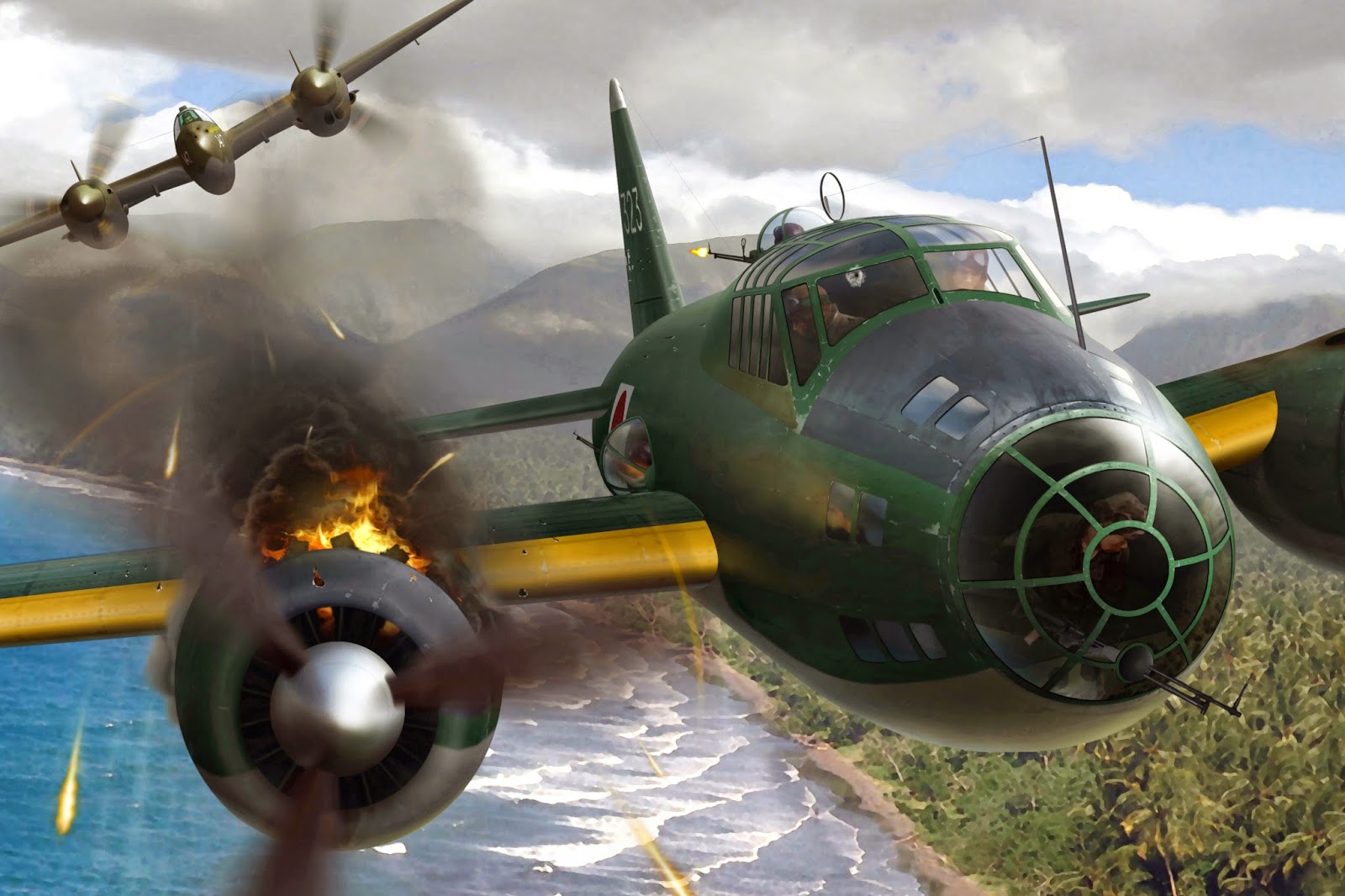 Aviation Art of Ron Cole & Cole's Aircraft: Yamamoto's Aircraft Wreck ...