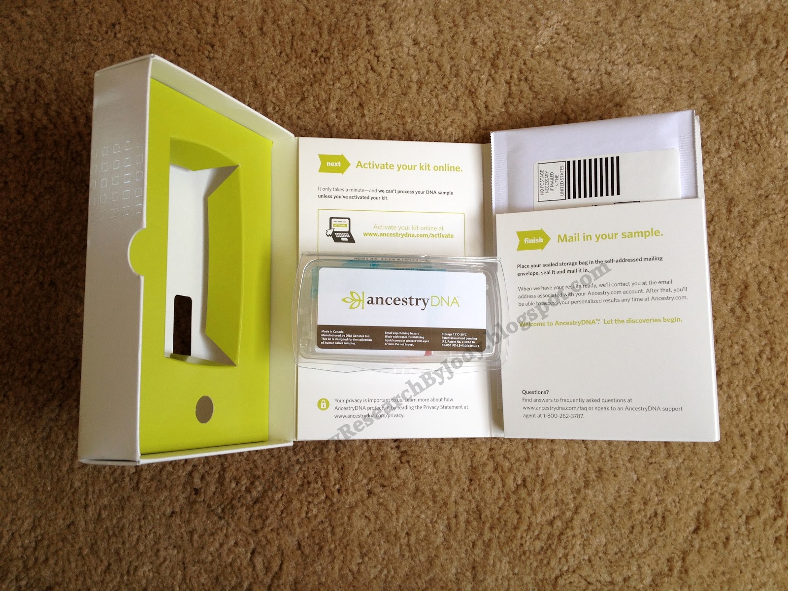 Family History Research by Jody Lutter: AncestryDNA Kit Received