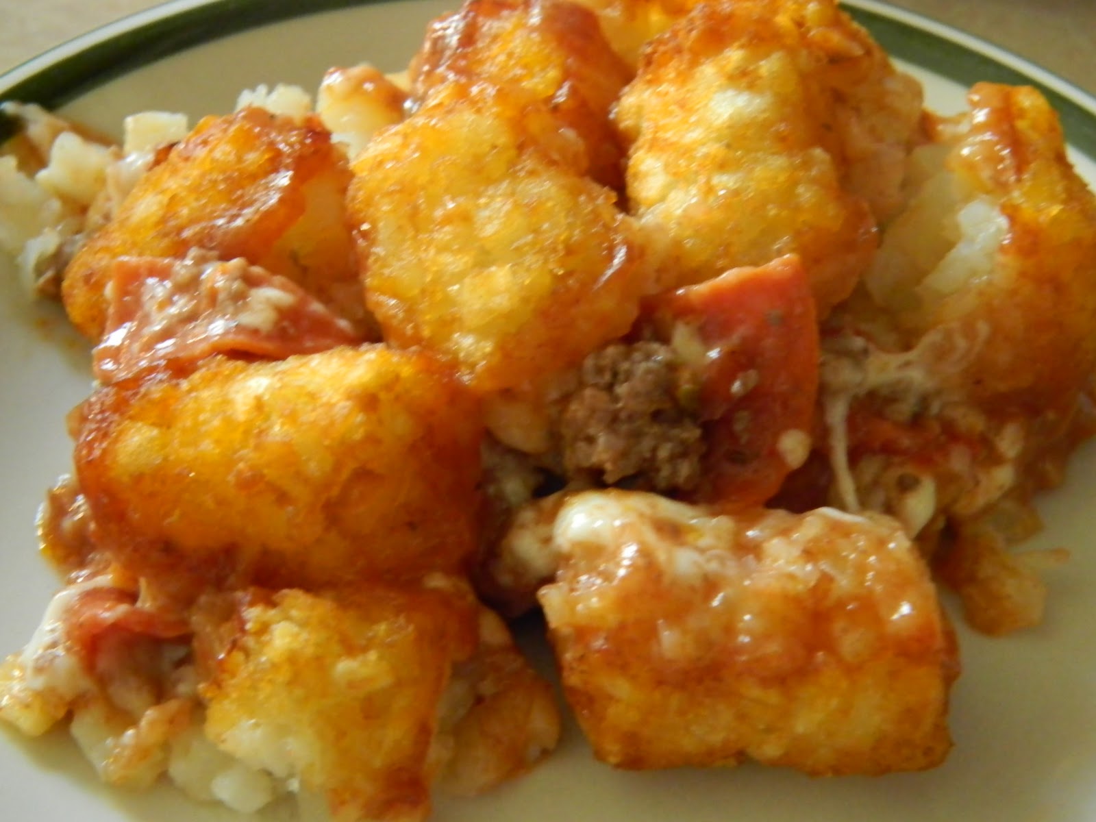 Pizza Tot Casserole
