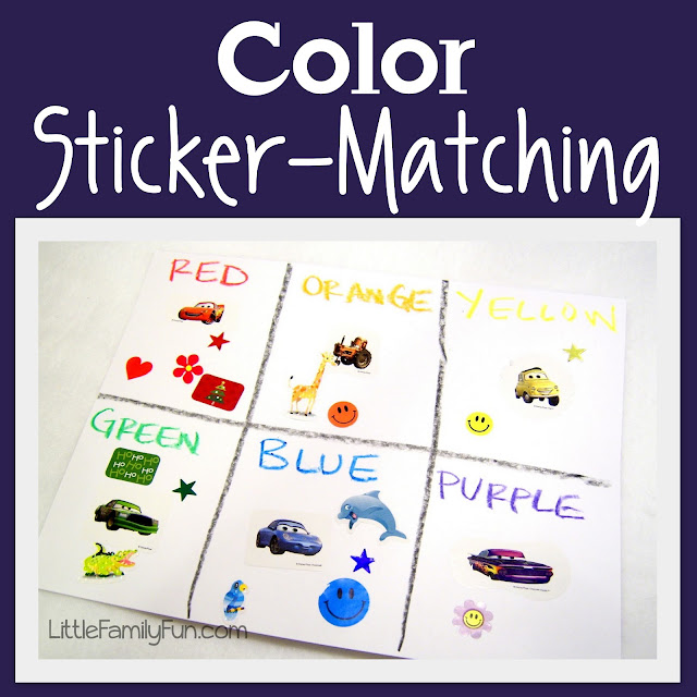 Little Family Fun: Color Sticker Matching