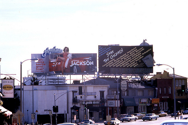 24 Amazing Vintage Music Billboards on Sunset Boulevard, California ...