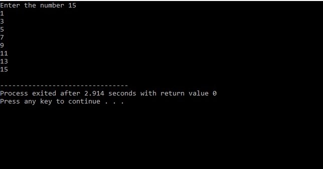 C Program to find the odd numbers - Arogya Thapa Magar