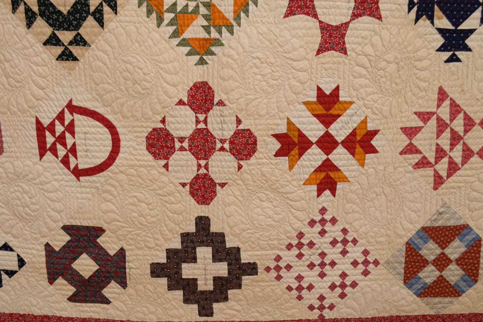 Quilts-Vintage and Antique: Antique Sampler Quilt