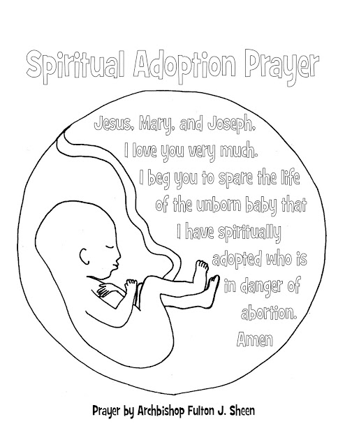 Look to Him and be Radiant: Spiritual Adoption Prayer Coloring Page ...