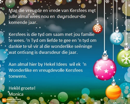 Hekel Idees: Kersfees Wense