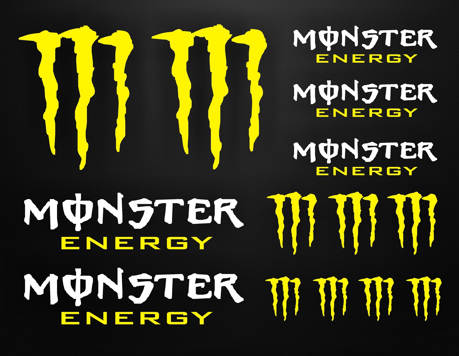PEGATINAS MONSTER: MONSTER ENERGY BASIC AMARILLO 10€ envio incluido
