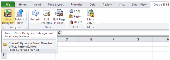 obiee by Satish & Sujitha: SMART VIEW in Excel with OBIEE 11g