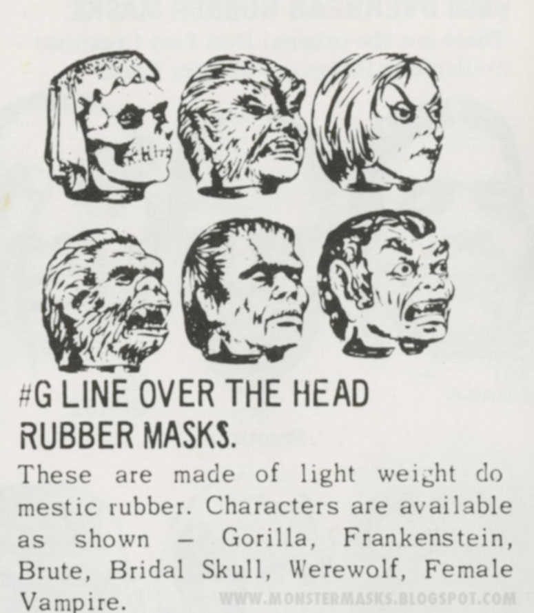 Topstone G-Line Masks | Blood Curdling Blog of Monster Masks