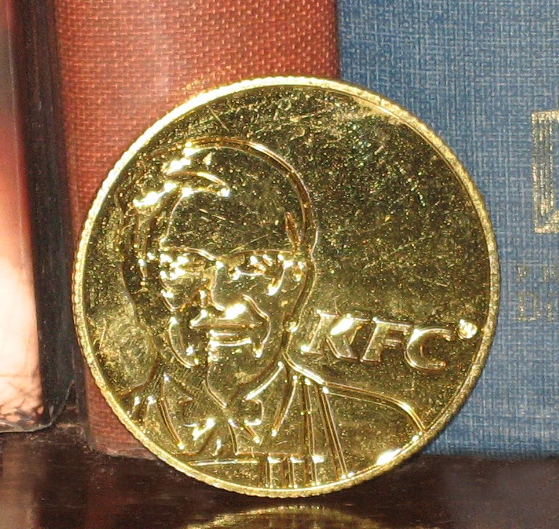 Percy's Fast Food Toy Stories : Fried Chicken Coin - KFC