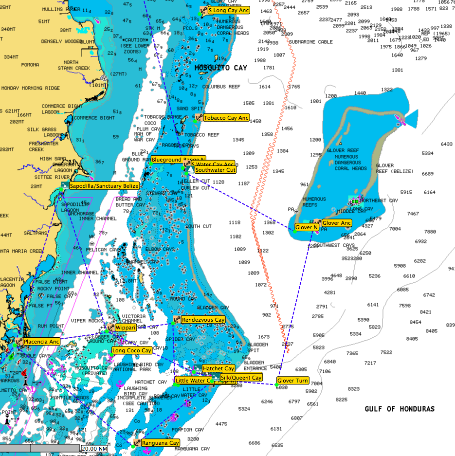 S/V WAHOO: Charts of Southern Belize
