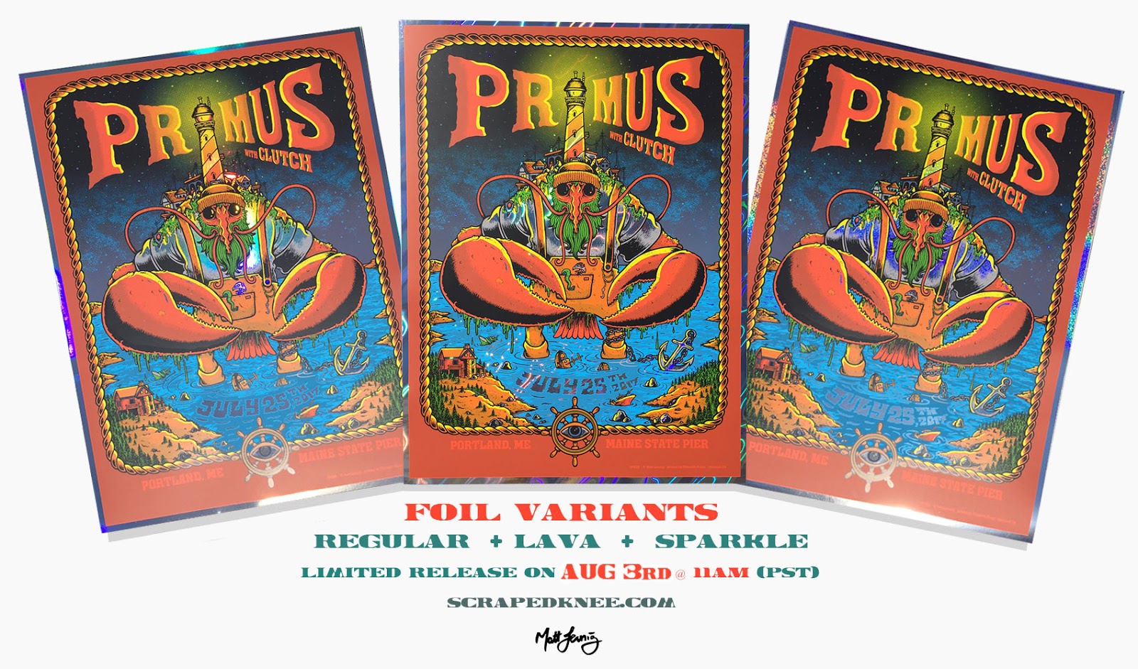 INSIDE THE ROCK POSTER FRAME BLOG: Primus Portland Print Variants By ...