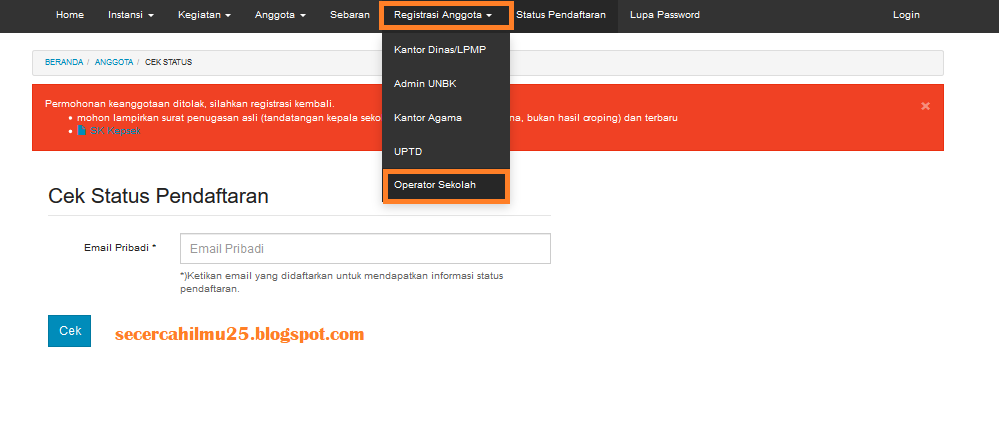Solusi Mengatasi Gagal Registrasi Operator Sekolah di SDM Data ...