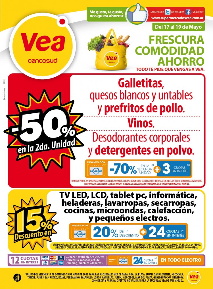 Ofertas y Promos en Argentina: Promo supermercados VEA fin de semana