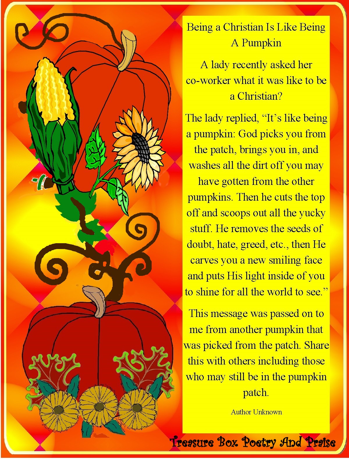 Christian Images In My Treasure Box: Fall Harvest Poem Posters ...