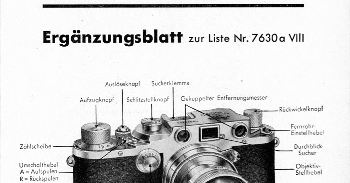 Leica IIIc stepper. War time (1940-1945): 1942-07 (Intructions manual ...