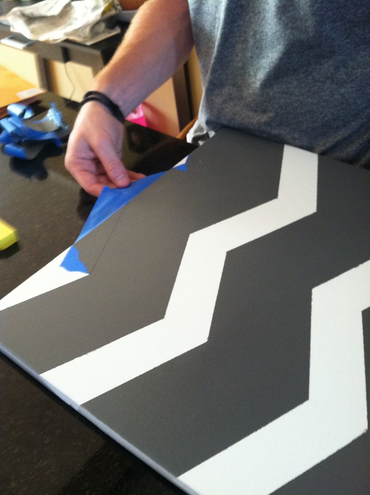 First Grade Frenzy: Chevron Wall Art Tutorial
