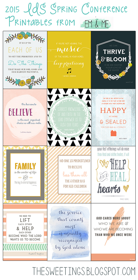 em & me: 2015 Conference Printables