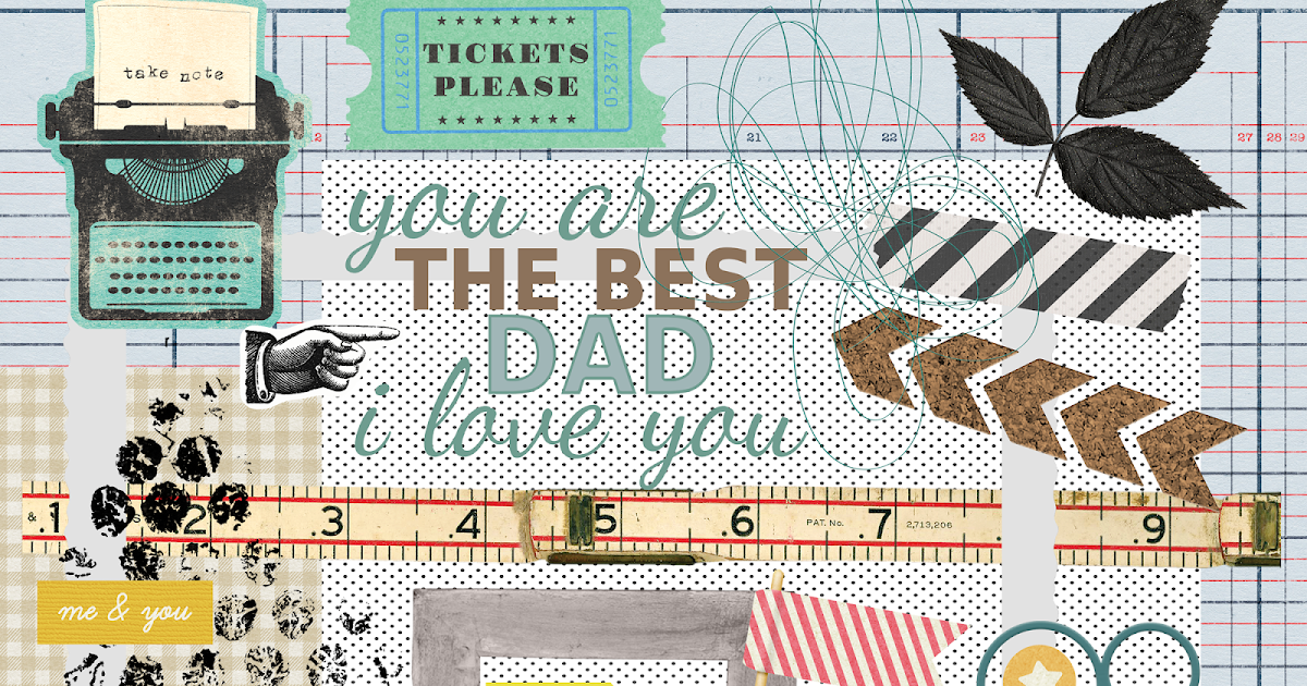 Fathers Day Card Making Kit with Digital Scrapbook [ happy loves rosie ]