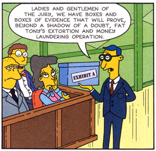 Blue Haired Lawyer in Simpsons Comics