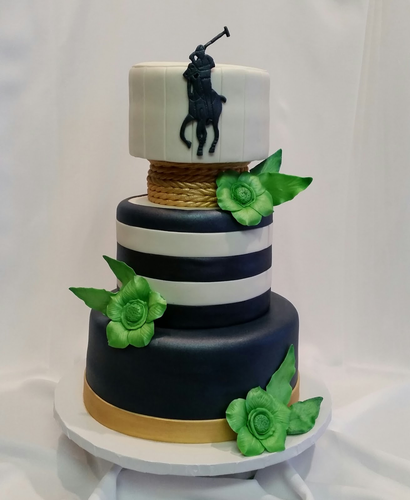 MyMoniCakes: Navy stripe Polo cake