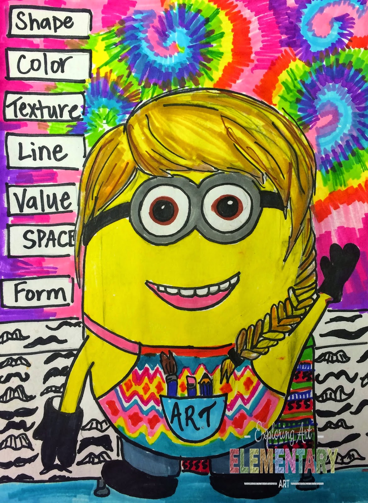Art. Eat. Tie Dye. Repeat.: Minion Self Portraits--The Best Sub Plan EVER!