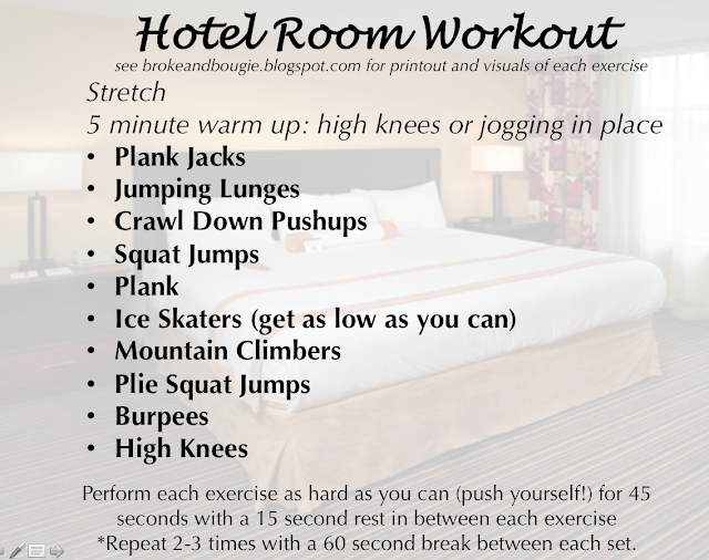 Wednesday Workout: Hotel Room Workout | LindsSays