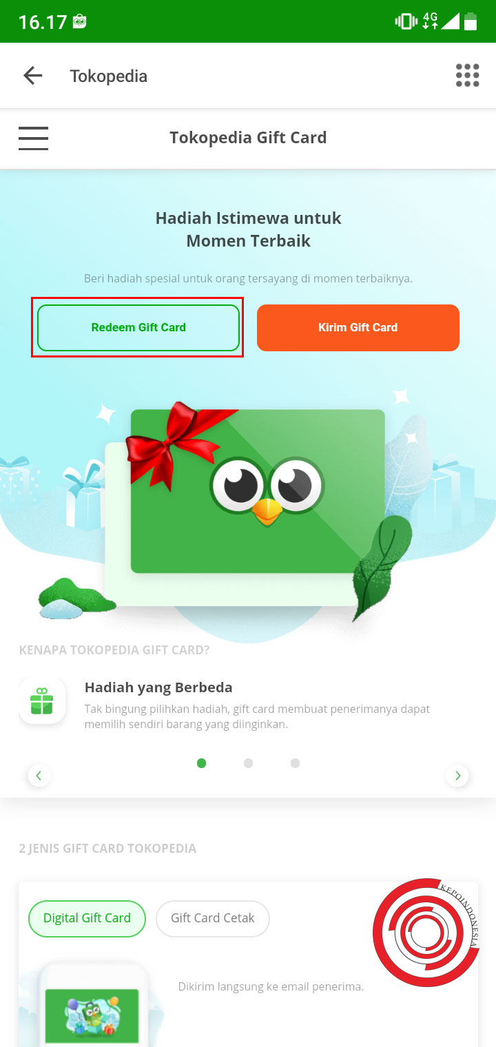 Cara Menggunakan Kode Gift Card Tokopedia Menjadi OVO Points Supaya ...