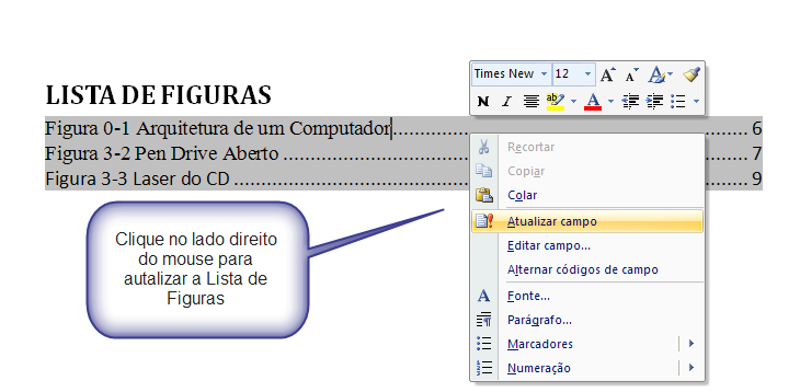 Informática Básica: Atividade 3-9 Geração e atualização automática de ...