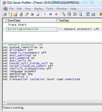 Ingeniería Systems: Trazas en SQL Server